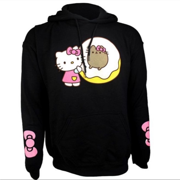 Sanrio | Tops | Nwt Hello Kitty X Pusheen Cat Donut Hoodie Size Medium ...